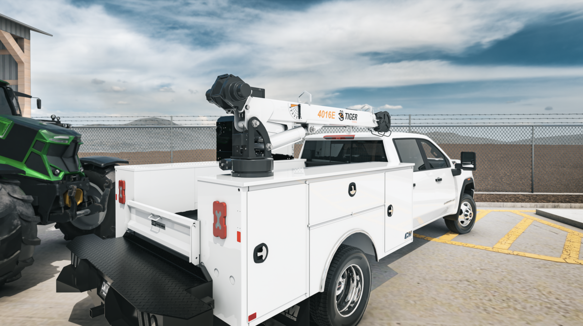 4,000 lb. Cranes – Tiger Crane 4016E - CM Truck Beds